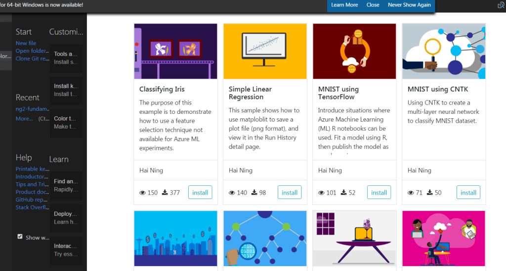 Visual Studio Code Tools for Artificial Intelligence(AI): First look ...
