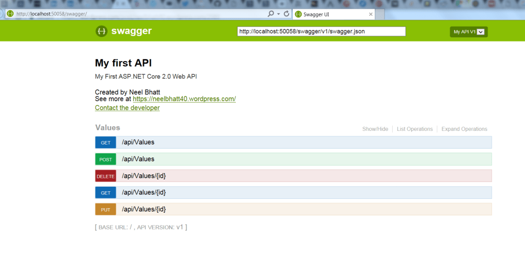 Enable Swagger in your .Net core 2.0 application: Step by step guide ...