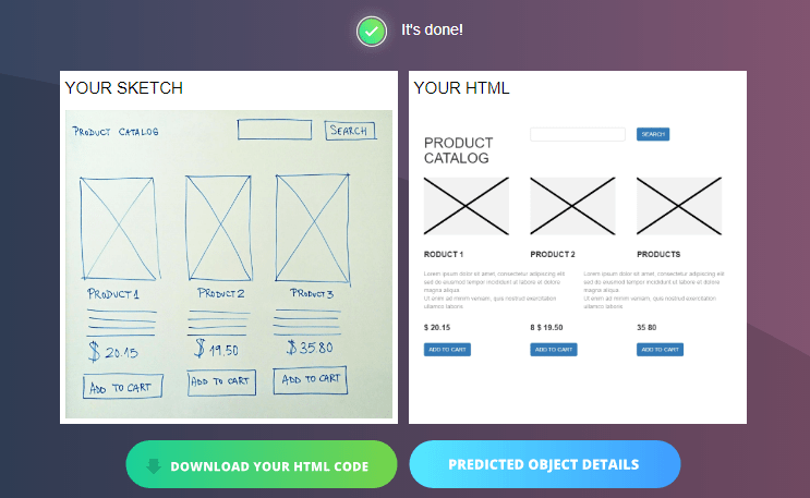 Convert your sketch to HTML code with Sketch2Code: Microsoft AI – Neel ...